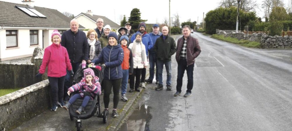 Road widening will facilitate safer walkway on route to Knockma Hill ...